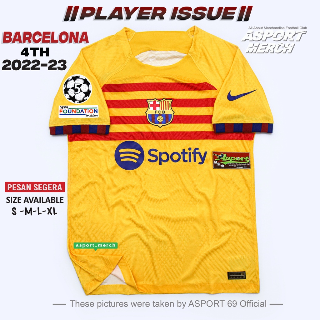 Jual BARCA 4TH PLAYER ISSUE JERSEY BARCELONA 4TH 2022 2023 2024 JERSEY ...
