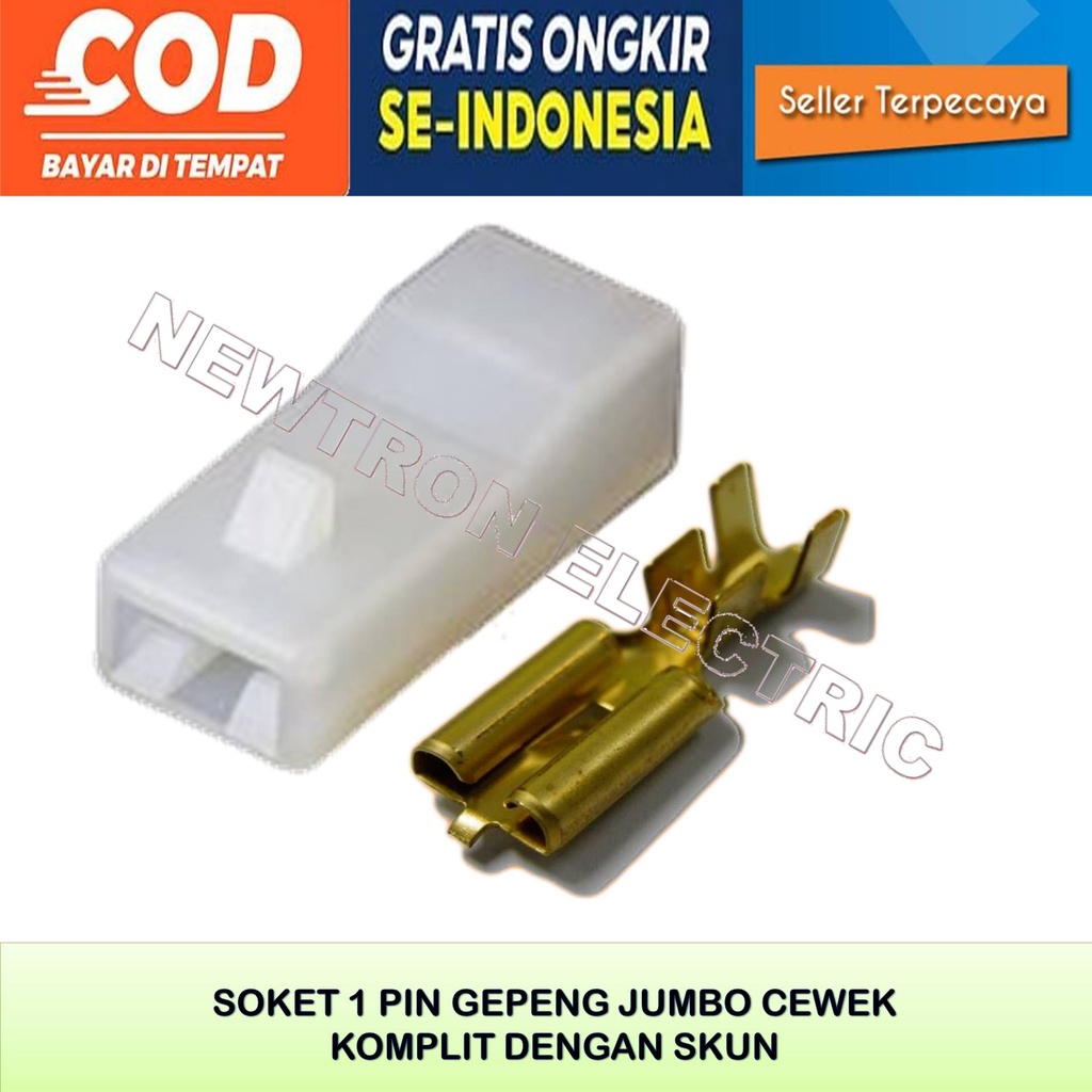 Jual SOKET 1 PIN JUMBO SOKET FUSIBLING FEMALE 1 PIN SOCKET Dan SKUN ...