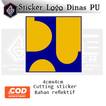 Jual Sticker helm proyek Logo Dinas PU (Pekerjaan umum) Bahan reflektif ...