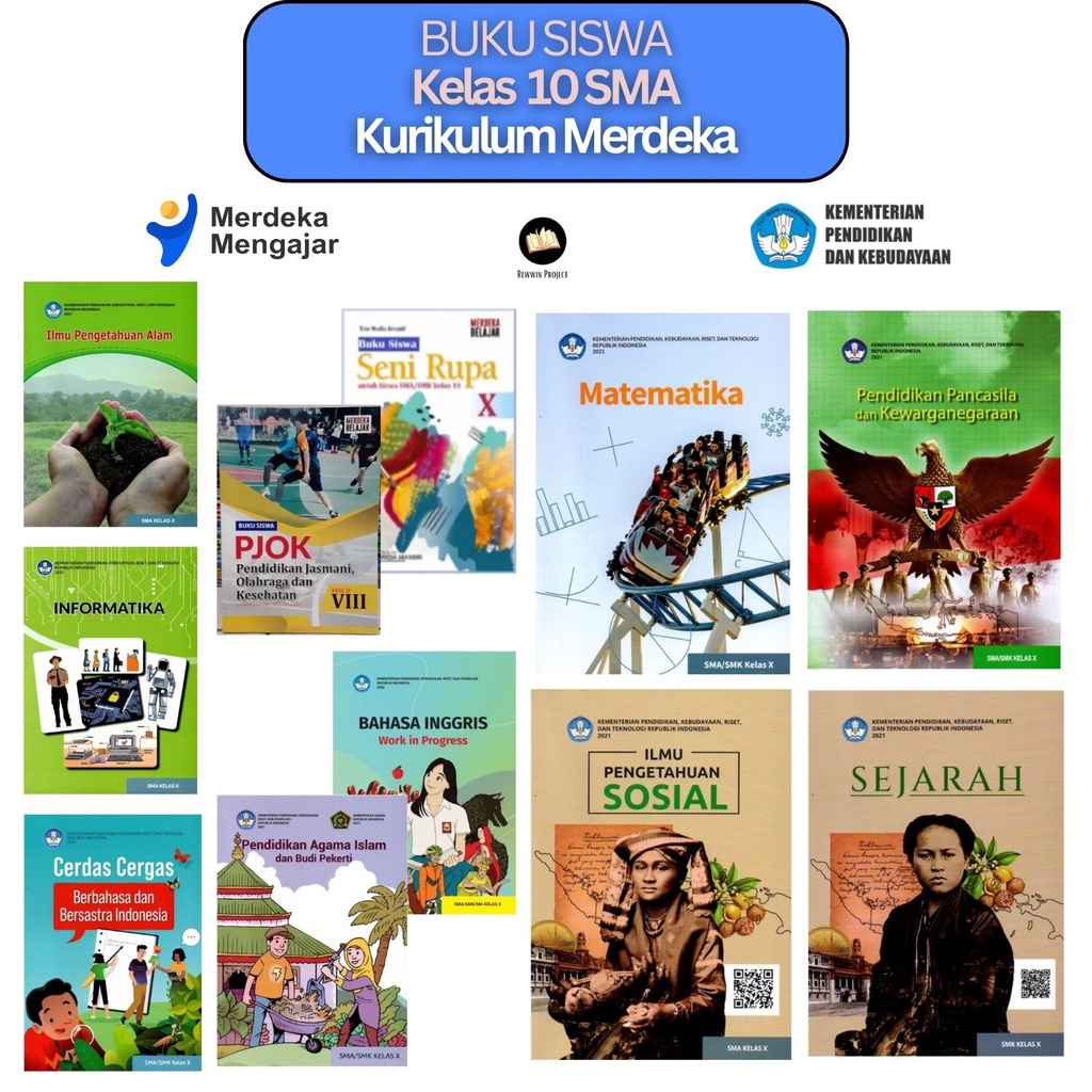 Jual Buku Paket Kelas 10 Kurikulum Merdeka SMA / SMK / MA / - ORI Kemendikbud | Shopee Indonesia