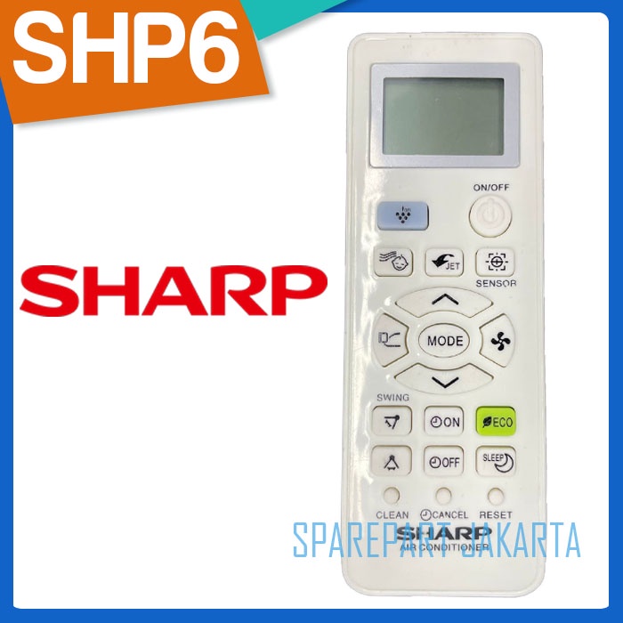 Jual Remote AC Sharp plasmacluster J-TECH Inverter CRMC-A996JBEZ SHP6 ...