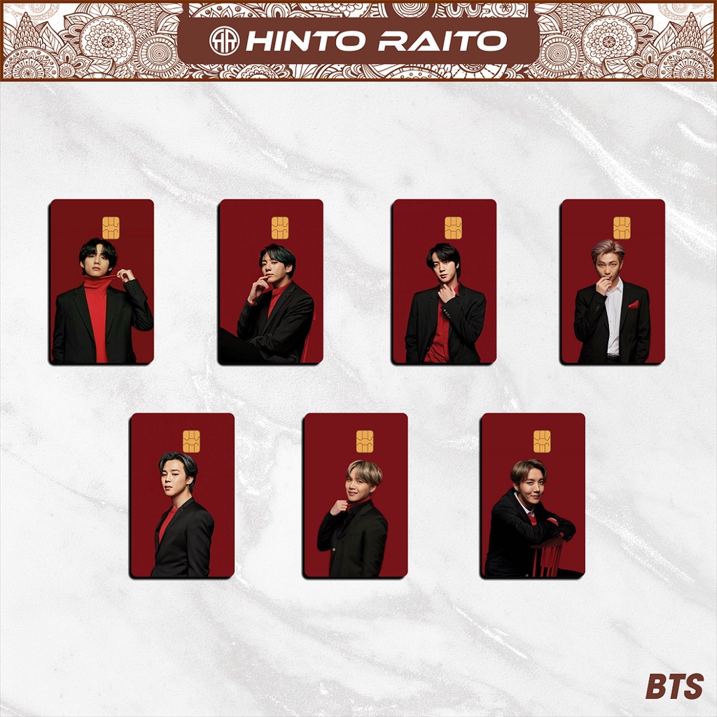 Jual Stiker Kartu ATM BTS Member - Sticker Skin Card Vinyl Emoney Flazz ...