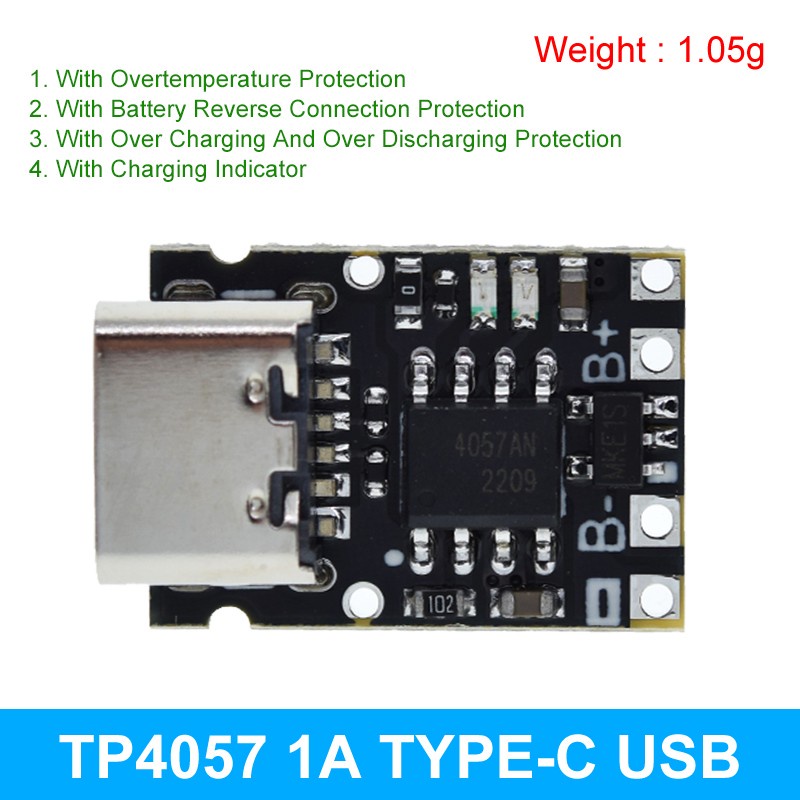 Jual usb type C mini modul charge charger type-c 5v 4.2v 3.7v 18650 ...
