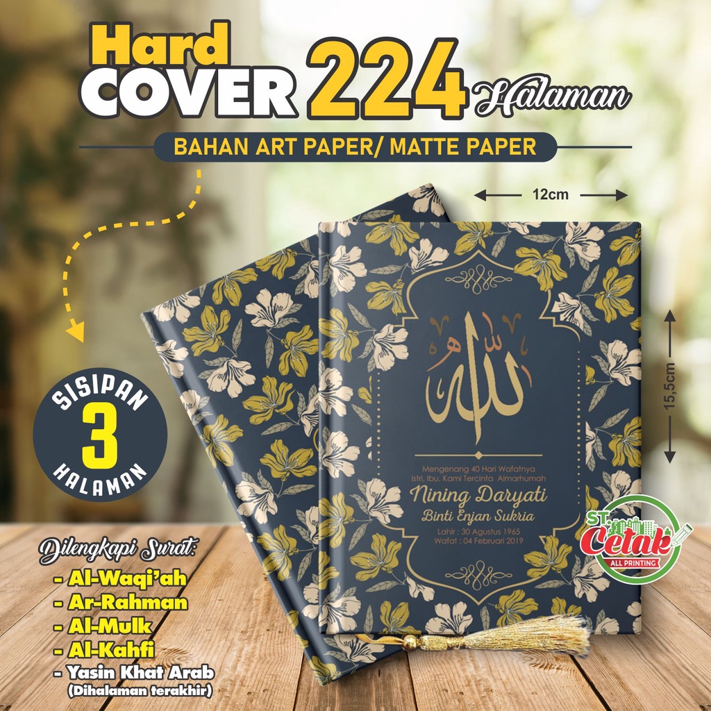 Jual Buku Yasin dan Tahlil HardCover | 224 Halaman | Bahan Matte Paper ...