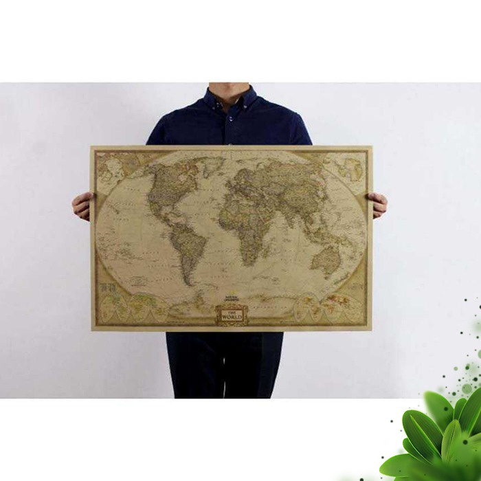Jual [COD] Poster Peta Dunia Negara Dekorasi Ruangan Matte Kraft Paper ...