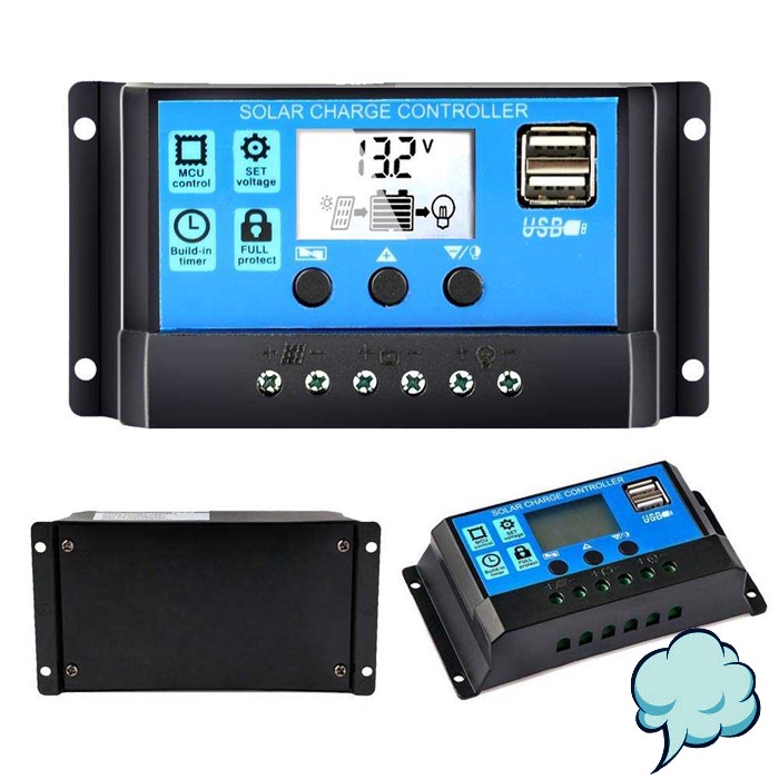 Jual Solar Charge Controller PWM Automatic Recognize 12V/24V Portable ...