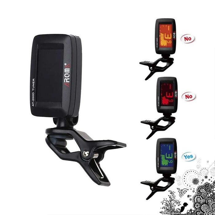 Jual Penyetem Guitar AROMA Tuner Gitar Display LCD Pengatur Nada Alat ...