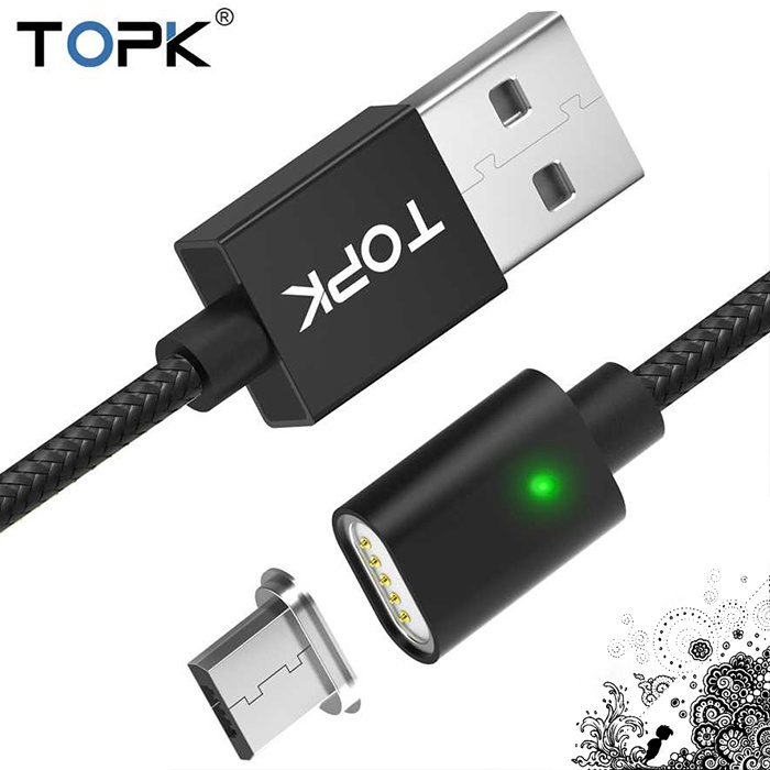 Jual Kabel Data Charger Magnetic Micro USB Type C Braided Cable ...