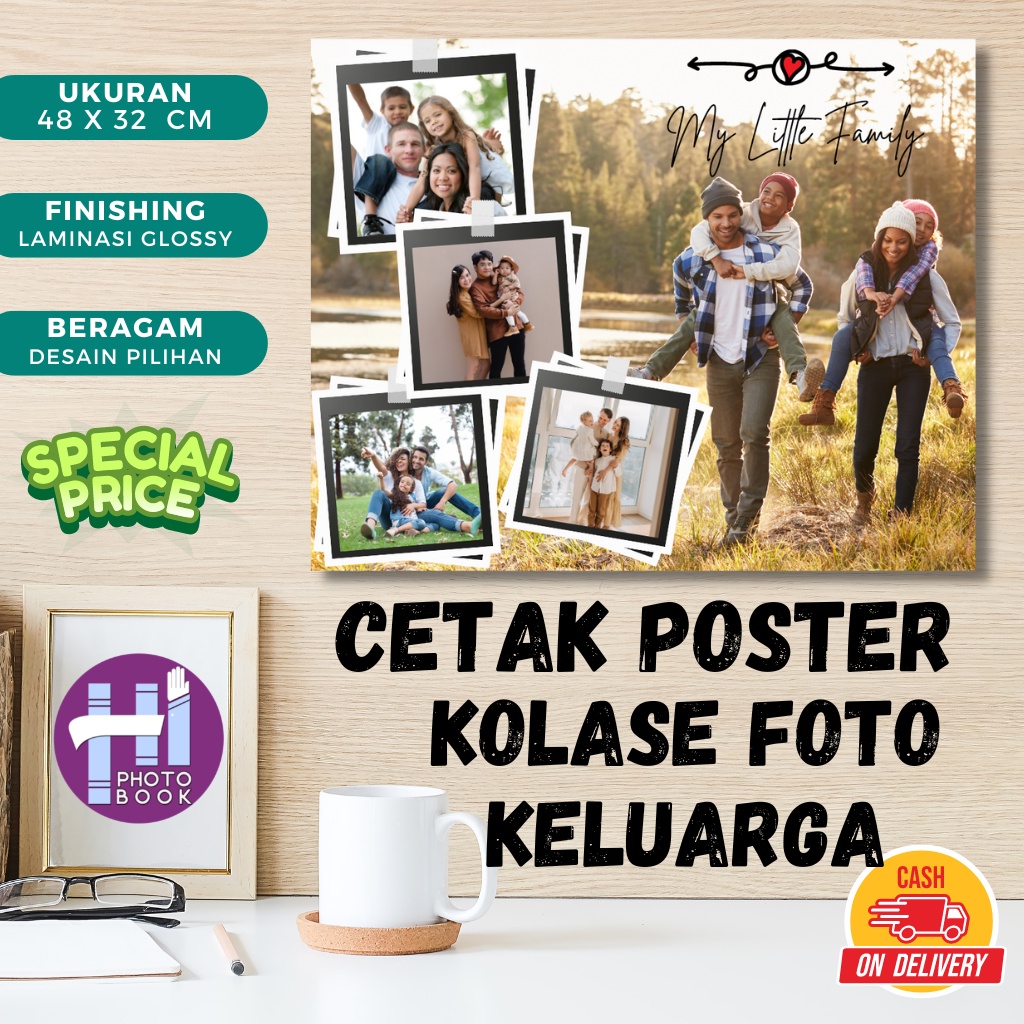 Jual CETAK FOTO KOLASE (1 LEMBAR ISI BEBERAPA FOTO) UKURAN POSTER ...