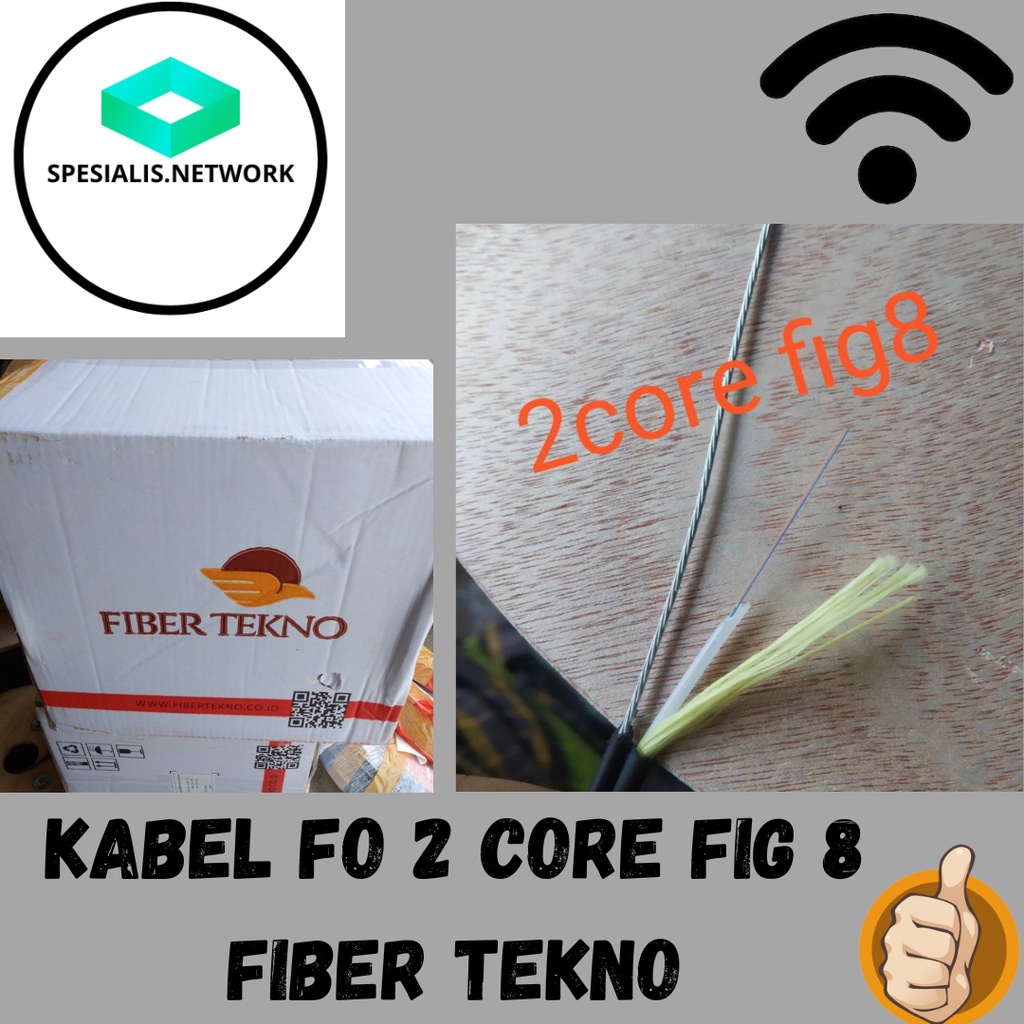 Jual KABEL FO FIG8 2 CORE 1000M FIBER TEKNO | Shopee Indonesia
