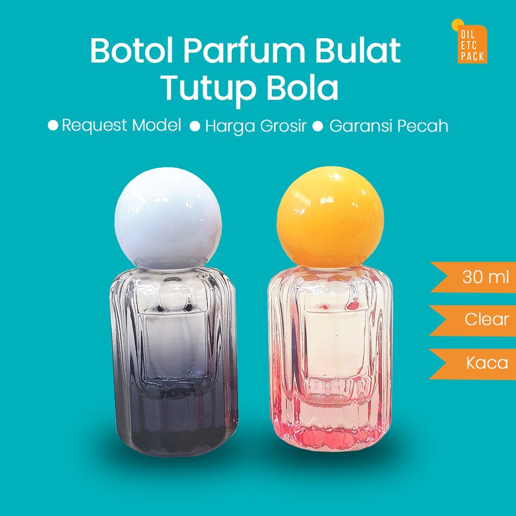 Jual Botol Spray Parfum Bulat Tutup Bola 30ml Semi-Press (MENGGUNAKAN ...