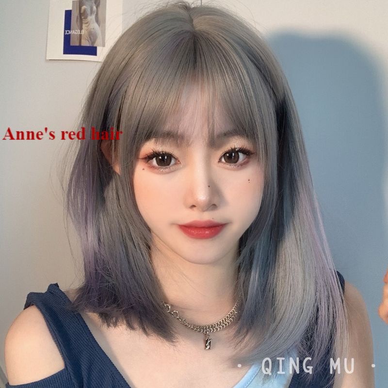 Jual Wig bob Wig pendek lurus Wig Cosplay Rambut Palsu full wig lurus ...