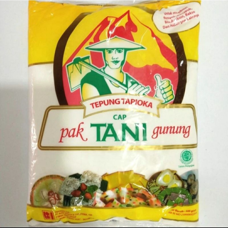 Jual tepung tapioka cap pak tani gunung 500 gr | sagu per bungkus ...