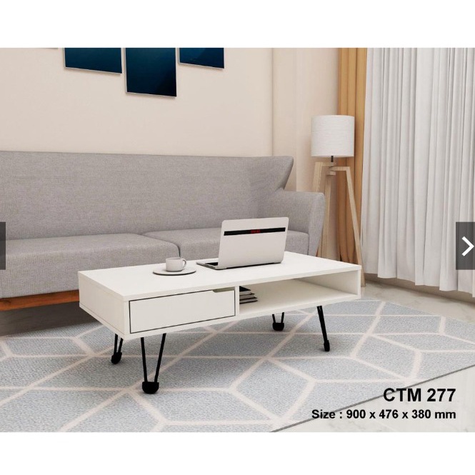 Jual MEJA RUANG TAMU KOTAK COFFEE TABLE KAKI BESI MINIMALIS ...