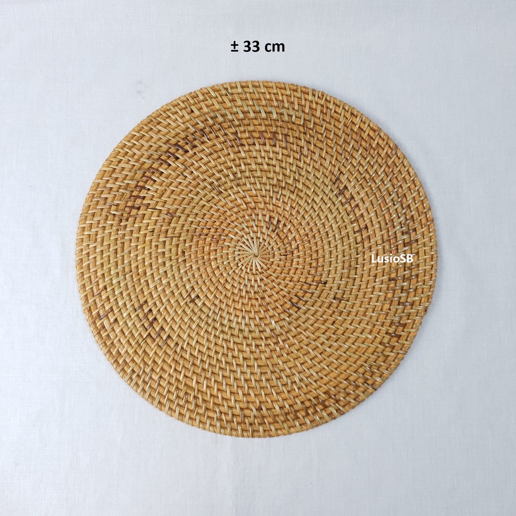 Jual Tatakan Piring Rotan Ate LusioSB Alas Piring Rotan Rattan Placemat ...