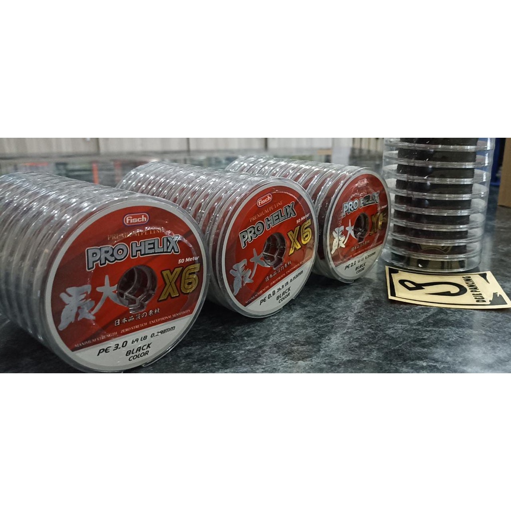 Jual Senar Pe FISCH PRO HELIX X6 50m Connecting | Shopee Indonesia