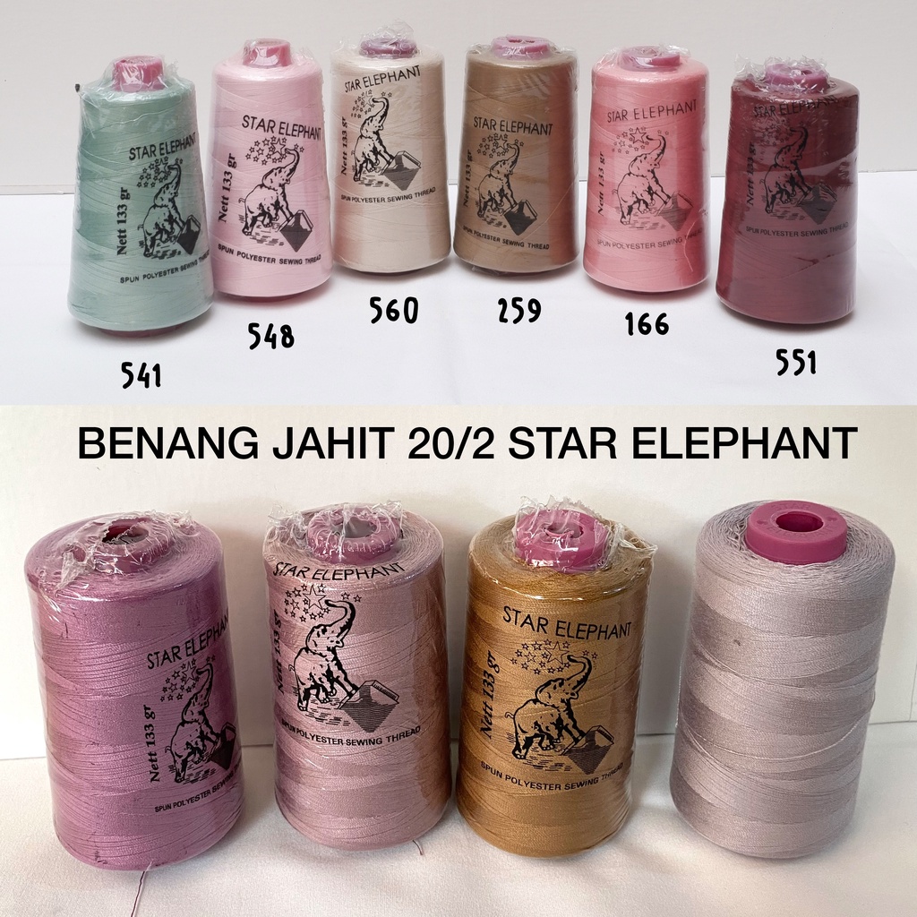 Jual Benang Jahit 20/2 SATUAN REAL PICT MERK STAR ELEPHANT | Shopee ...