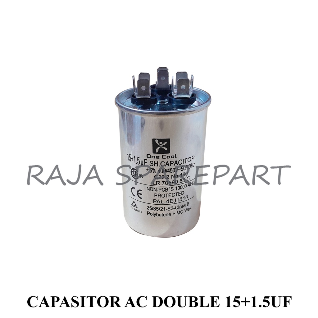 Jual C1515 Capasitor Running AC Double 15+1,5UF | Shopee Indonesia