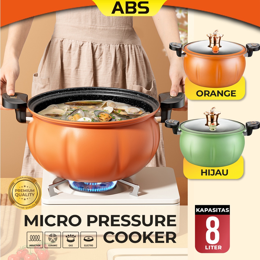 Jual ABS Panci Presto Labu 8 Liter Wajan Panci Presto Coating Batu High ...