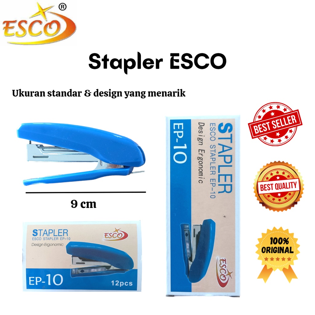 Jual Stapler ESCO Ukuran Standar Warna Biru / Staples / Ceklekan ...