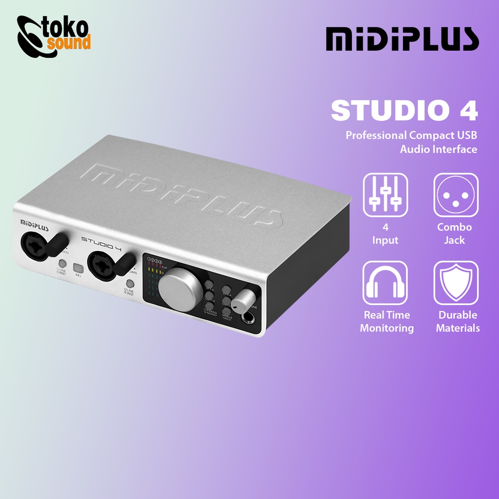 Jual MIDIPLUS STUDIO 4 - 4 Channel USB Audio Interface 24bit 192khz ...