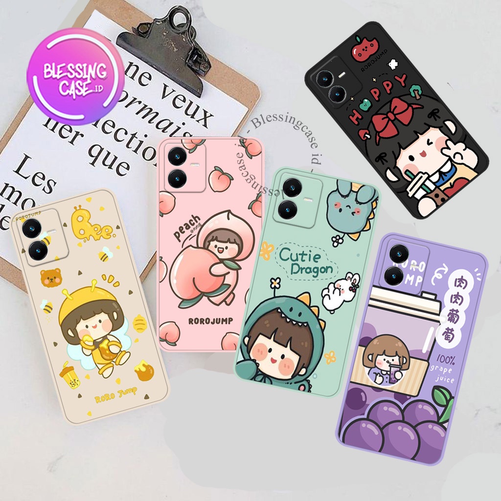 Jual [SGM-04] Softcase Gambar Macaron For VIVO V23E Y35 2022 Y15S Y16 T1 5G Y20 Y12S Y20S Y22 ...