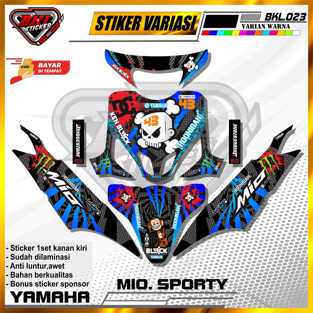 Jual (COD)DECAL STIKER MIO SPORTY FULL BODY GLOSY PREMIUM. BKL 023 ...