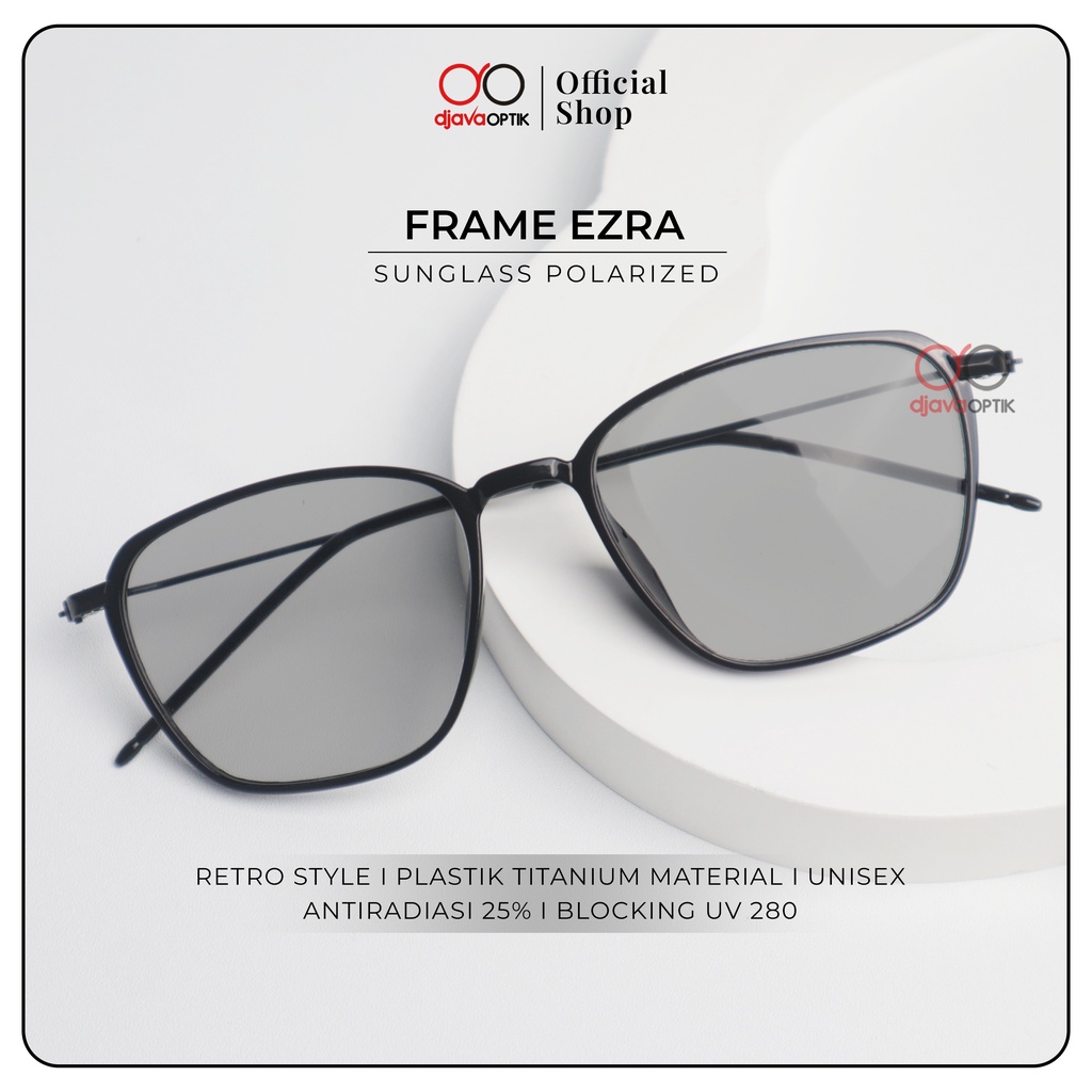 Jual DJAVA OPTIK - Frame Ezra - Photocromic Normal Pabrik NO MINUS Gelap Photogrey Transparan ...