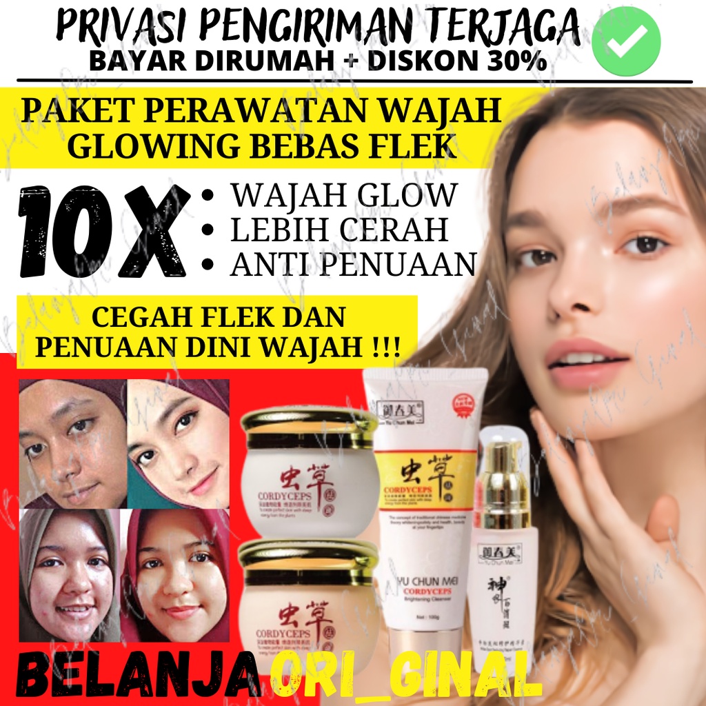 Jual Yu Chun Mei Cordyceps Whitening Kit Gold 24k | Shopee Indonesia