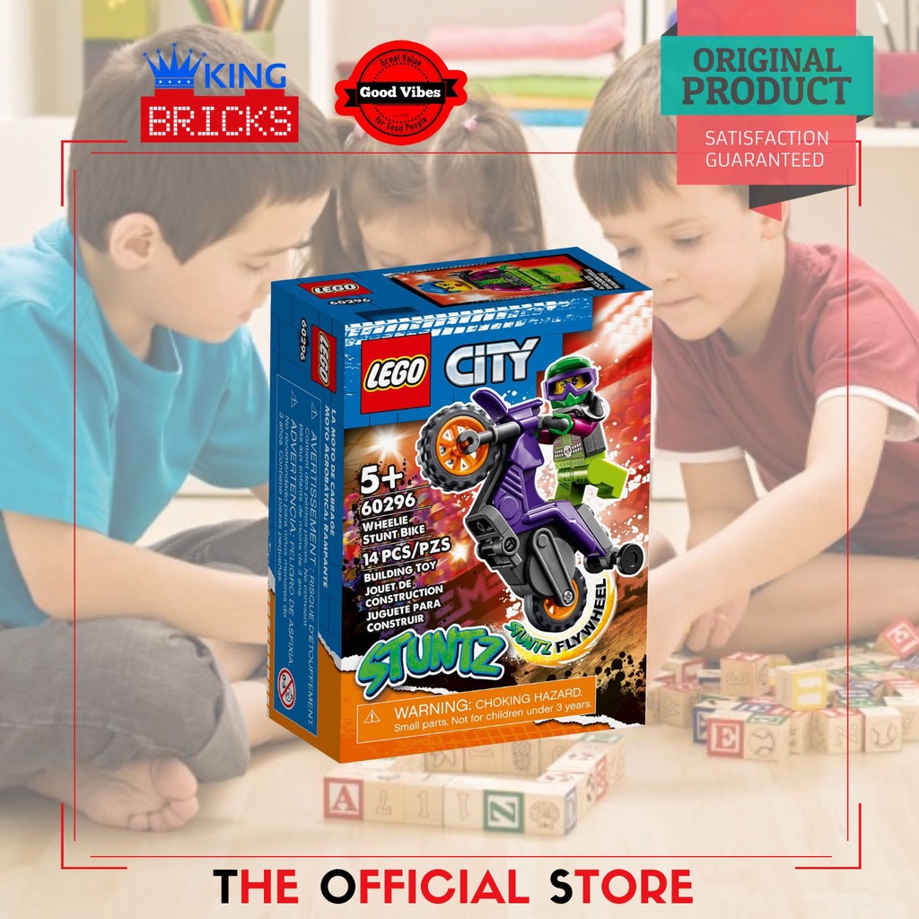 Jual LEGO Original CITY 60296 Wheelie Stunt Bike - Mainan Anak Edukasi ...