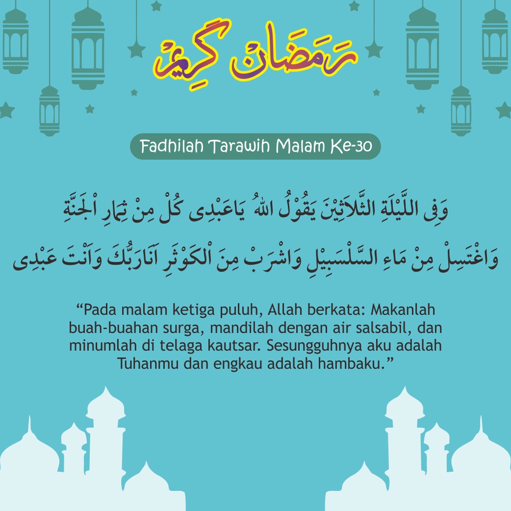 Jual DESAIN RAMADHAN - FADHILAH SHALAT TARAWIH FULL 30 HARI | Shopee ...