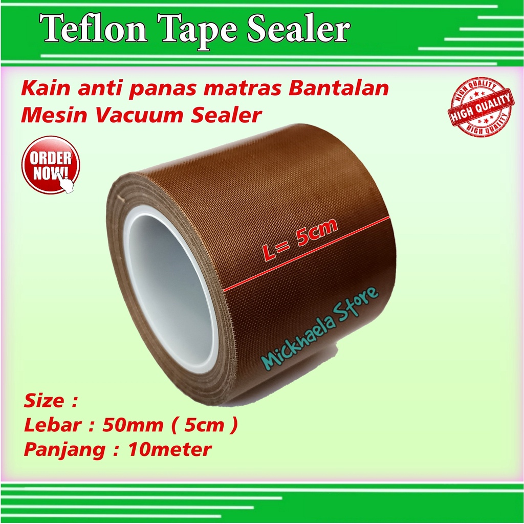 Jual Kain isolasi tahan panas teflon tape sealer khusus untuk mesin ...