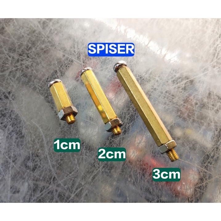 Jual Baut Spiser Mur (Pilih Varian) 3mm Spacer Spicer Brass | Shopee ...