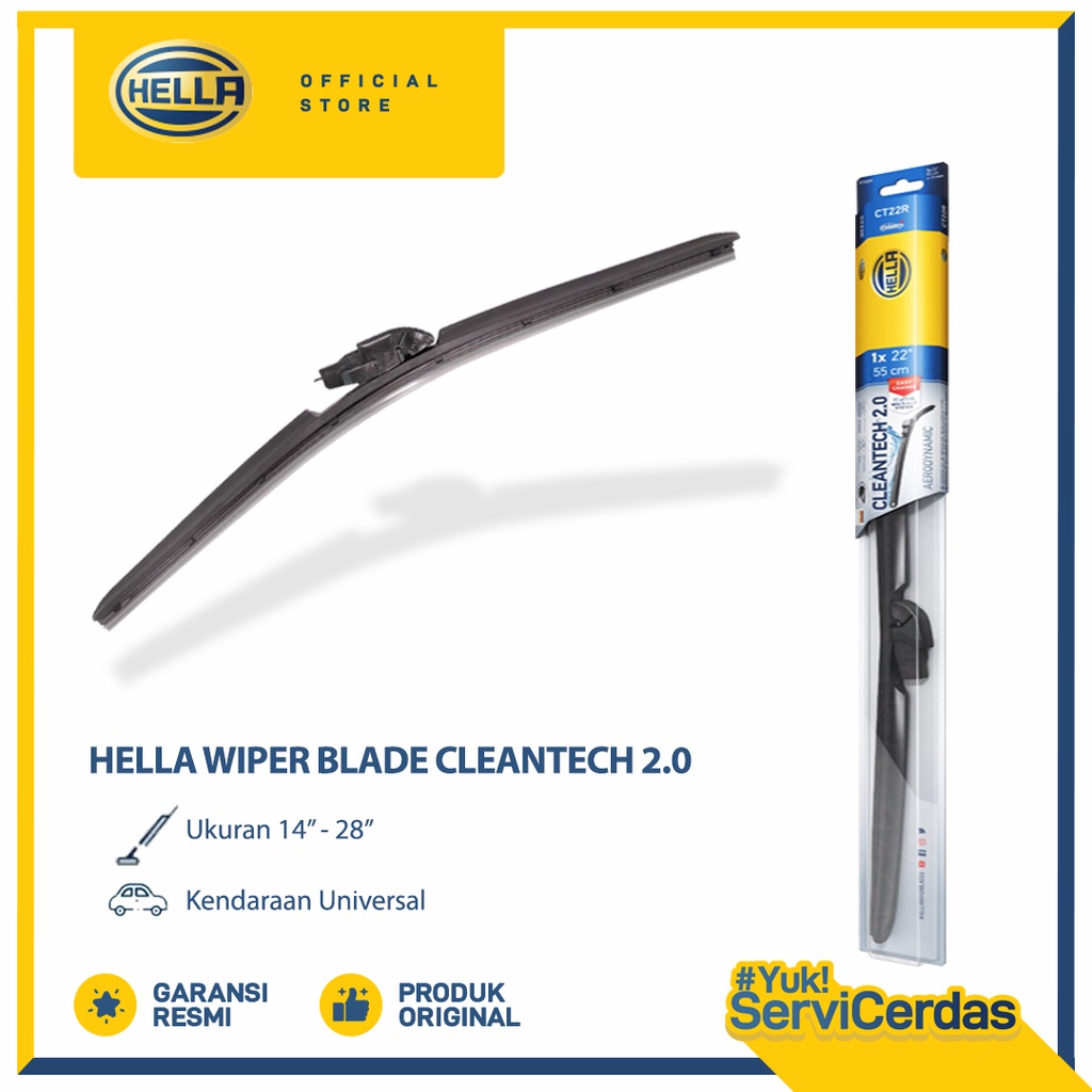 Jual Wiper Mobil HELLA Blade Cleantech 2.0 (uk. 14"-28") per pcs ...