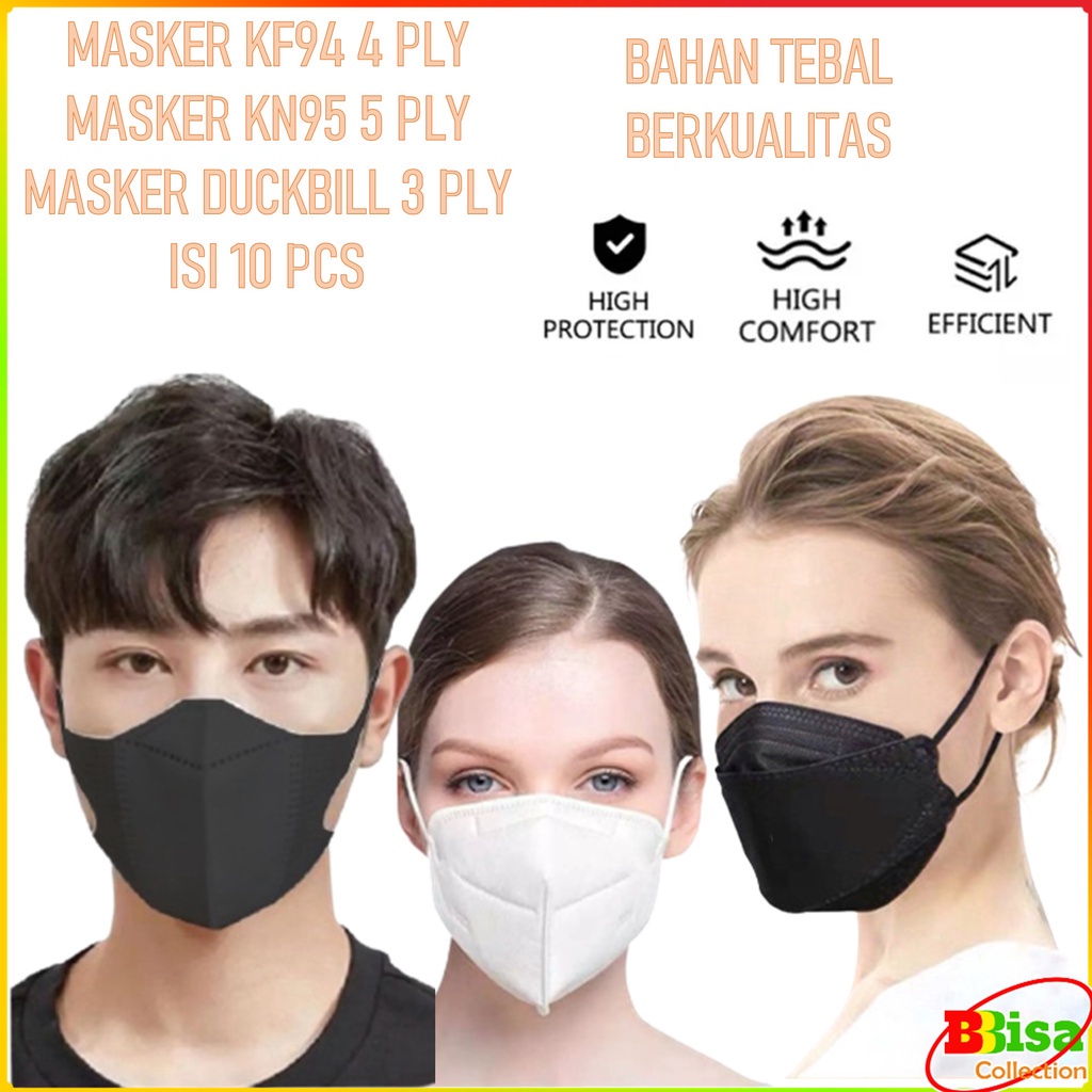 Jual MM - MASKER KN95 ISI 10 PCS EARLOOP PROTECTIVE MASK 10PCS MASKER ...