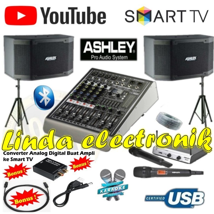 Jual paket sound system ashley studio 4 ashley k2310 ashley voice 1 ...