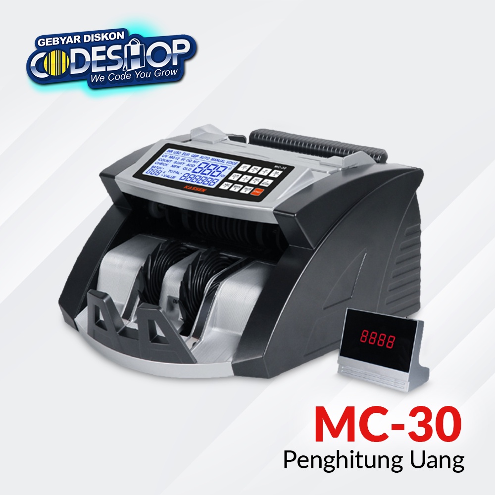 Jual Kassen MC-30 Mesin Penghitung Uang Bill Counter Deteksi Uang Palsu ...