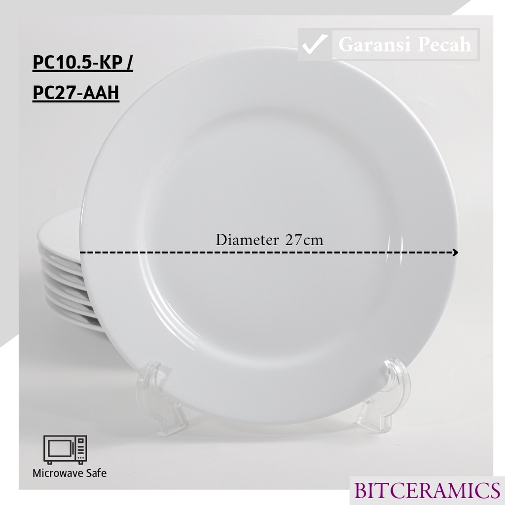 Jual Piring Makan Keramik 27CM (1PCS) By Indo Keramik / Piring Ceper ...