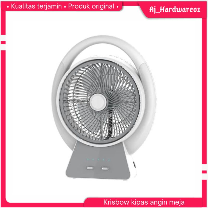 Jual Krisbow 8 Inci Kipas Angin Meja Dengan Lampu Rechargeable | Shopee ...