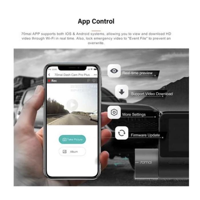 Jual 70mai Dash Cam Pro Plus A500S 1944P - GPS ADAS + Rear Set Global Ver | Shopee Indonesia