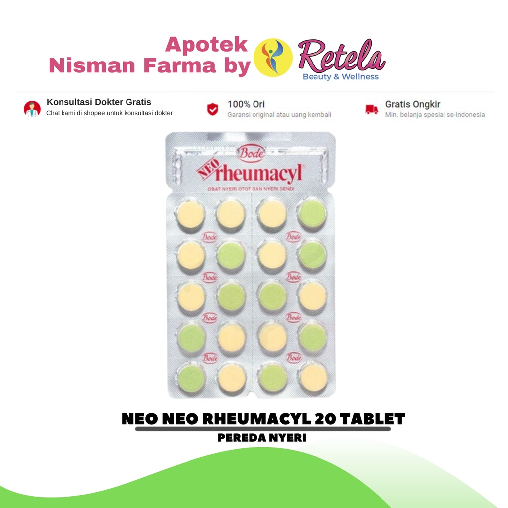 Jual NEO RHEUMACYL 1 BLISTER 20 TABLET | Shopee Indonesia