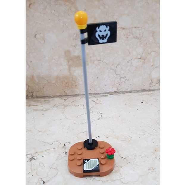 Jual Must Have!! Lego Super Mario Luigi Bowser Goal Finish Flag Black ...