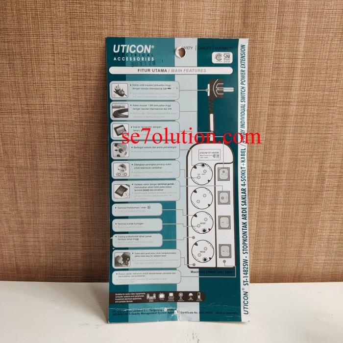 Jual Uticon Stop Kontak 1,5M Lobang 4 (St-1482 Sw) | Shopee Indonesia