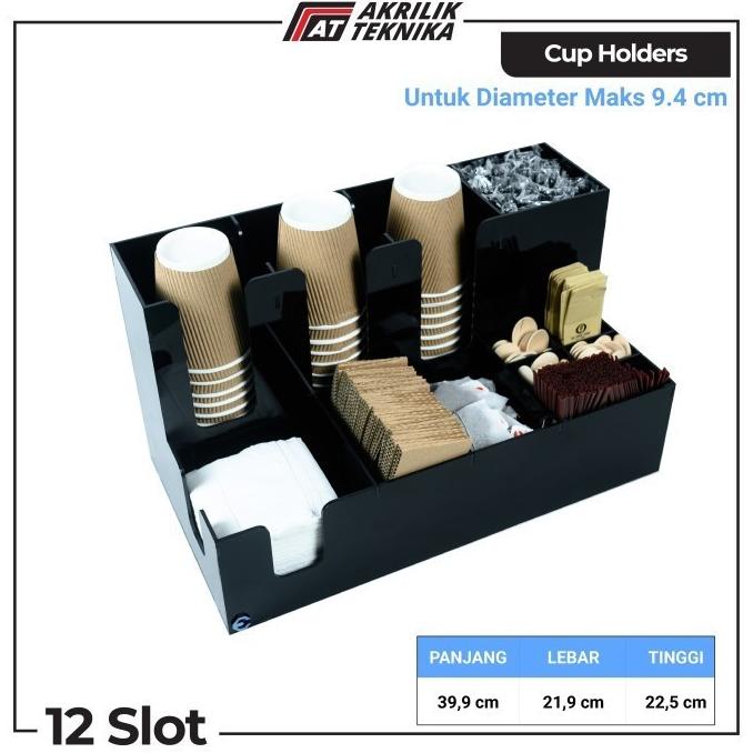 Jual RAK / RACK / DISPENSER / ORGANIZER PAPER CUP COFFEE CUP 12 SLOT ...