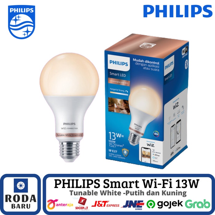 Jual lampu led Lampu PHILIPS Smart Lamp WiFi With Bluetooth LED 13W - Tunable White(Y0B6) promo ...