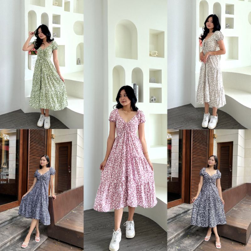 Jual DRESS GISSEL Bahan Rayon PREMIUM - Daster Milenial - Korean Style ...