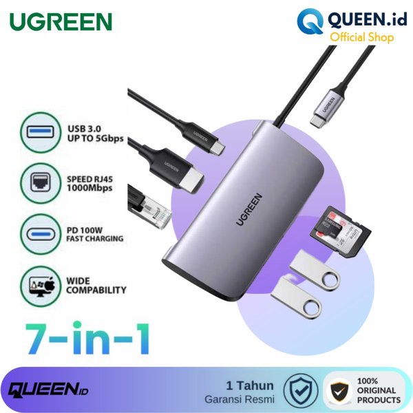 Jual UGREEN Adapter HUB 7in1 USB TYPE C To Multi Port USB RJ45 HDMI ... Jual UGREEN Adapter HUB 7in1 USB TYPE C To Multi Port USB RJ45 HDMI ...
