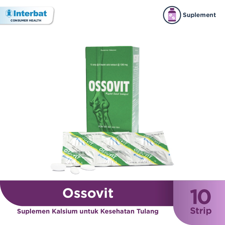 Jual Ossovit 10 Strip @ Kaplet - Suplemen Kalsium untuk Kesehatan ...