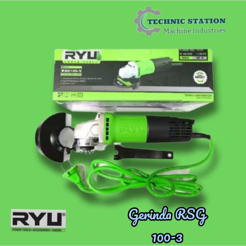 Jual Ready!!!Mesin Gurinda/Gerinda Tangan 4" RYU RSG 100-3 | Shopee Indonesia