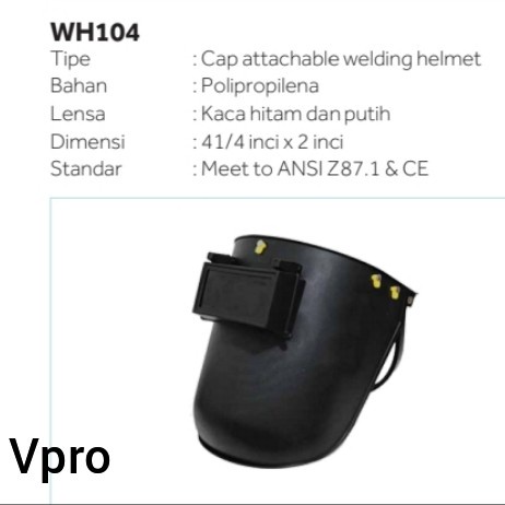 Jual Helm Vpro Helm Las/ Cap Attachable Welding Helmet | Shopee Indonesia